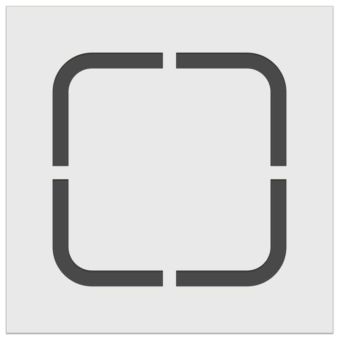 Square Rounded Corners Border Outline Wall Cookie DIY Craft Reusable ...