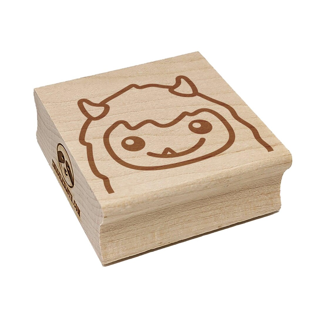Peeking Yeti Abominable Snowman Square Rubber Stamp for Stamping ...