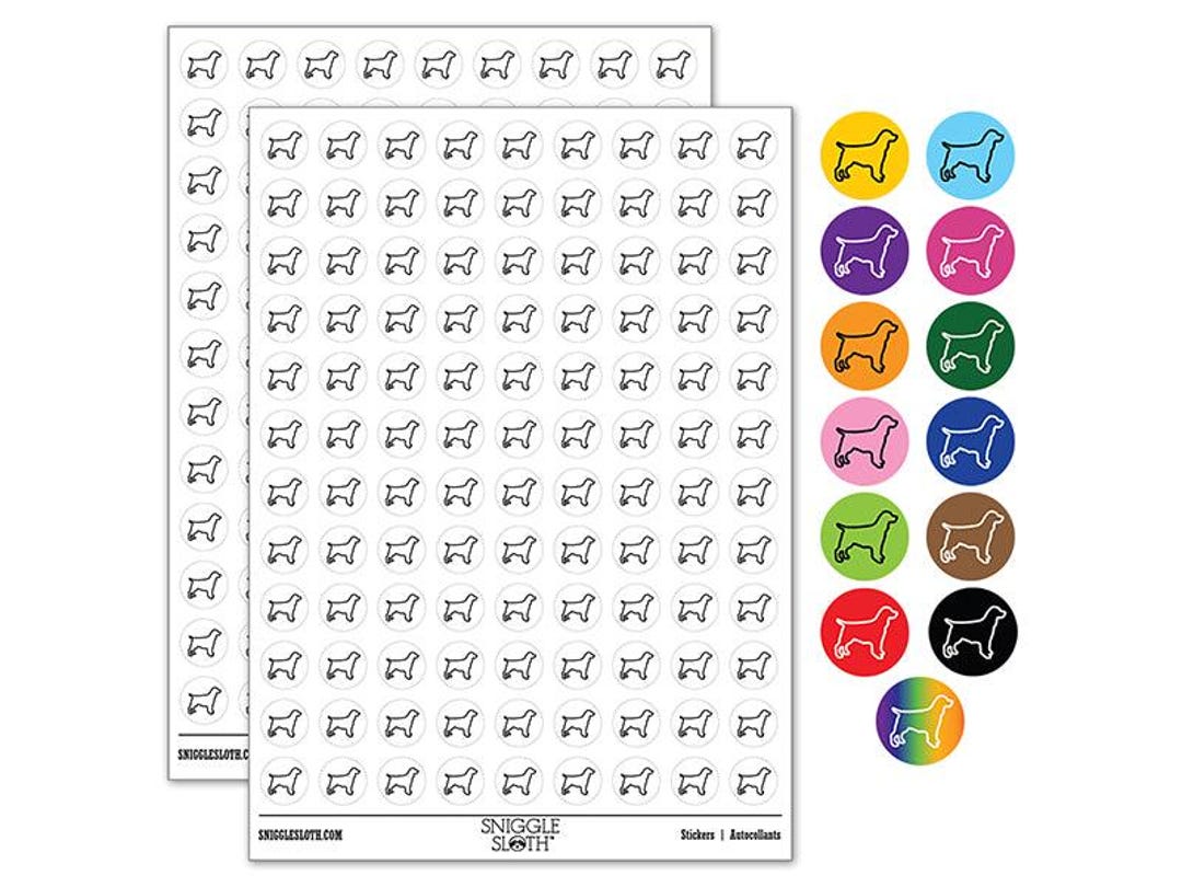 English Springer Spaniel Dog Outline 200+ 0.50" Round Stickers - Etsy