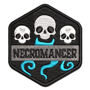 RPG Class Necromancer Games Fantasy Gaming Multi-color Embroidered Iron ...