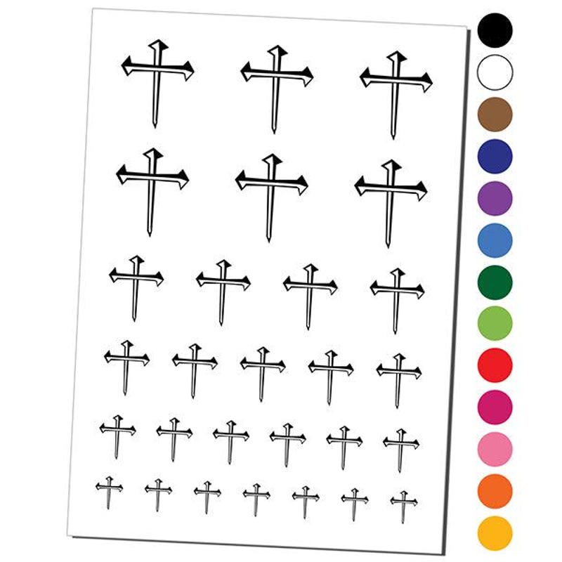 Temporary Tattoo Cross - Etsy