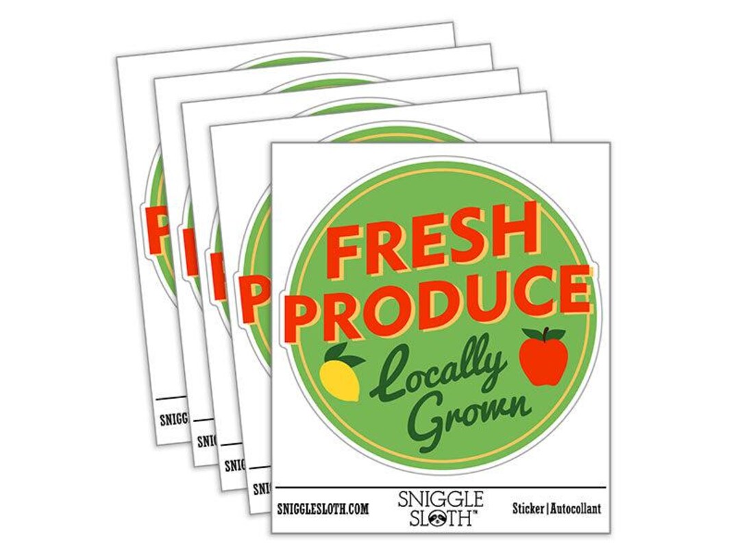 Fresh Produce Locally Grown Farm Fruit Groceries Waterproof Vinyl Phone ...