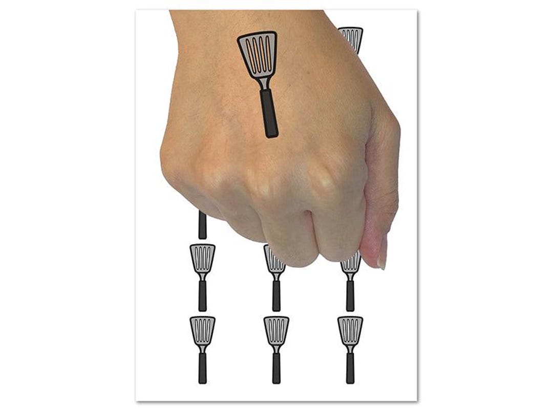 Spatula Kitchen Utensil BBQ Grilling Temporary Tattoo Water Resistant ...