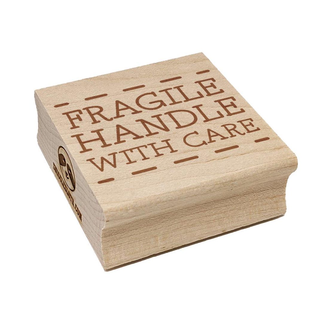 Fragile Handle With Care Square Rubber Stamp for Stamping Crafting - Etsy