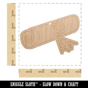 Diploma Graduation Doodle Unfinished Craft Wood Holiday Christmas Tree ...