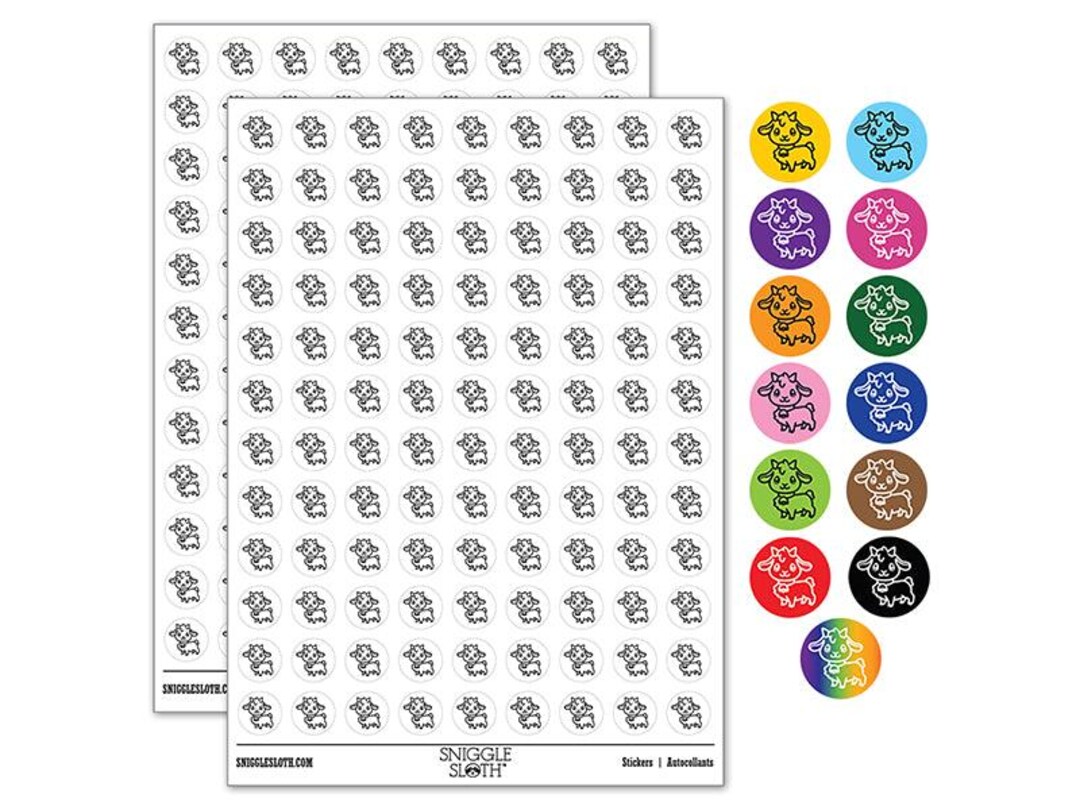 Darling Goat Farm Animal 200+ 0.50" Round Stickers - Etsy