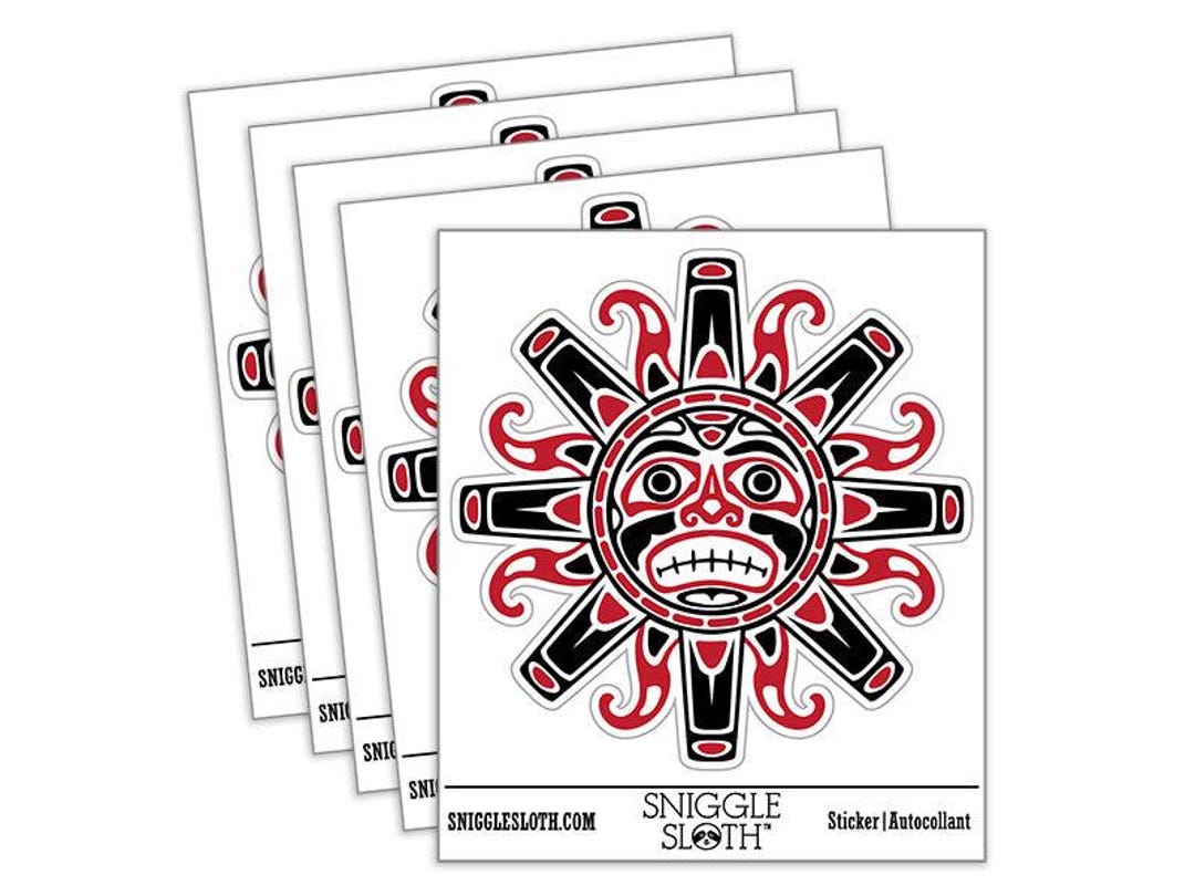 Tribal Native American Sun Face Haida - Etsy