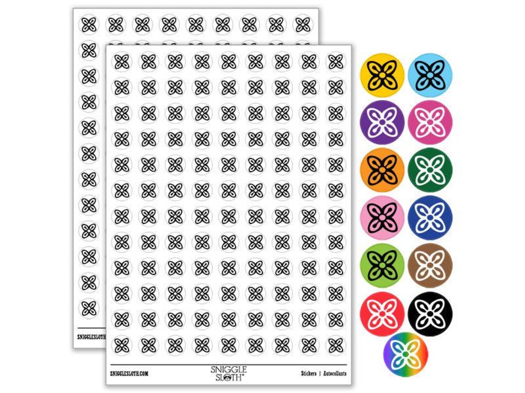 Bese Saka Adinkra African Flower Unity Abundance Round Sticker Pack - Etsy