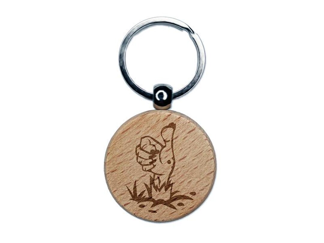 Zombie Hand Thumbs up Halloween Good Job Engraved Wood Round Keychain ...