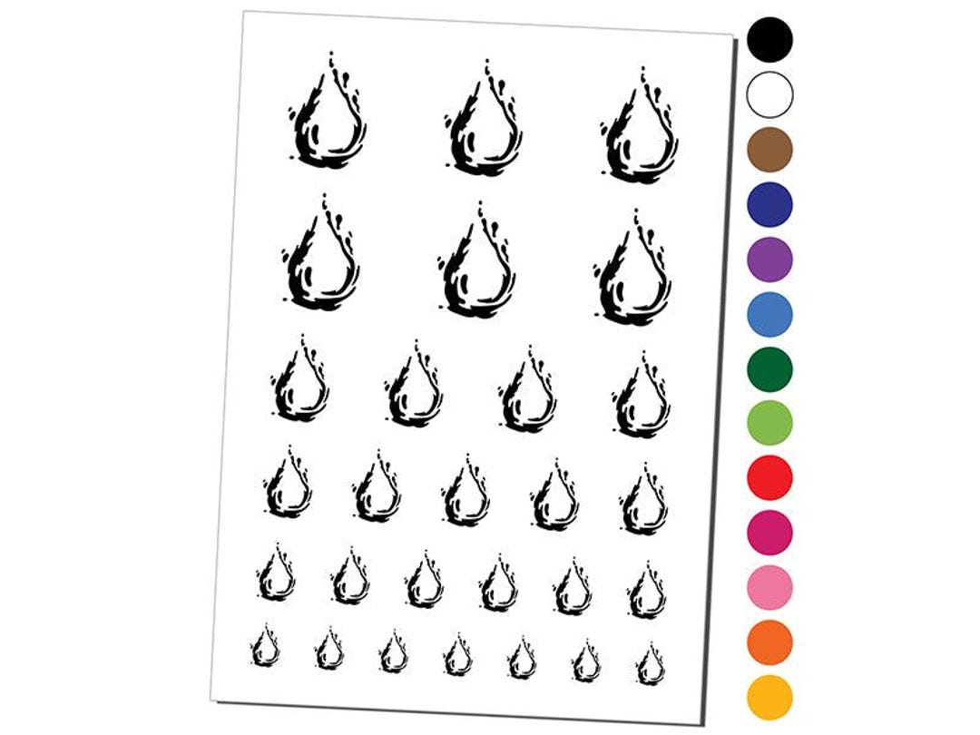 Water Drop Droplet Temporary Tattoo Water Resistant Fake Body Art Set ...