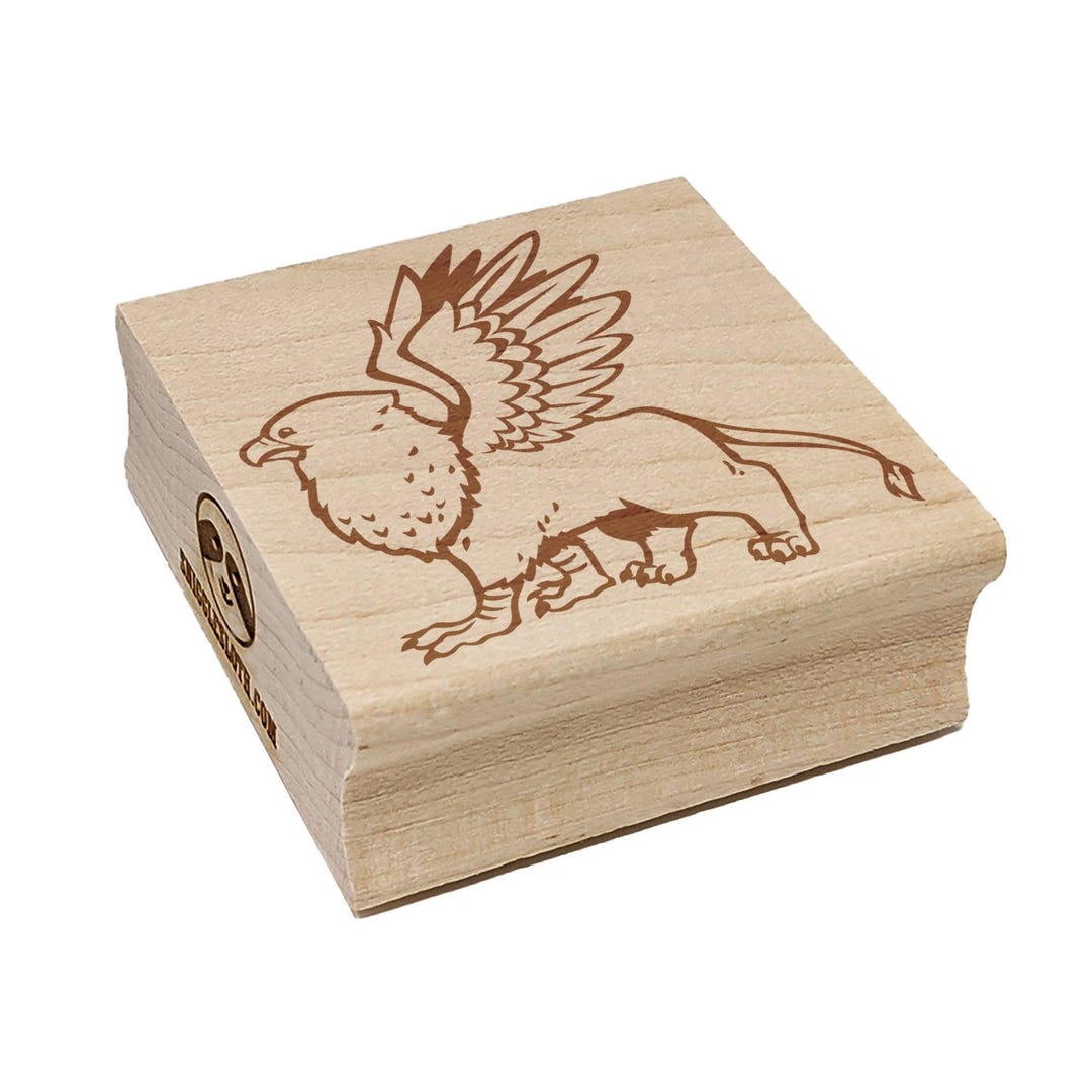 Enchanting Mythical Creature Griffin Square Rubber Stamp for Stamping ...