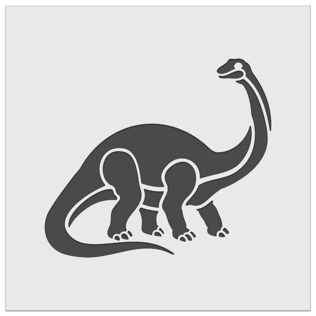 Brontosaurus Dinosaur Wall Cookie DIY Craft Reusable Stencil - Etsy