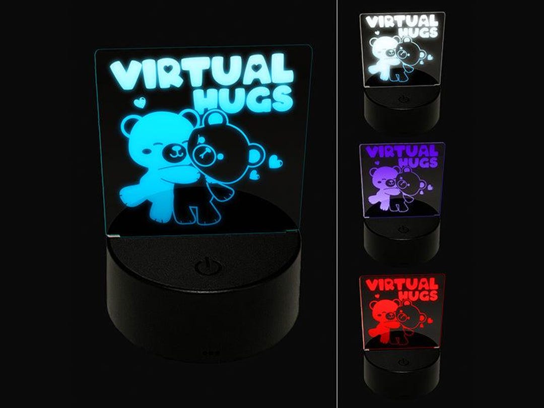 Virtual Bear Hugs 3D Illusion LED Night Light Sign Nightstand Desk Lamp - Etsy