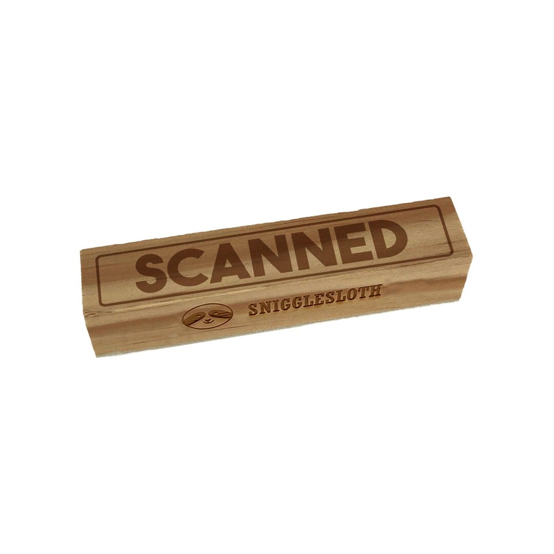 Scanned Office Document Filing Rectangle Rubber Stamp for Stamping ...