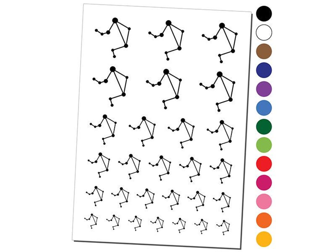 Libra Zodiac Star Constellations Temporary Tattoo Water Resistant Fake ...