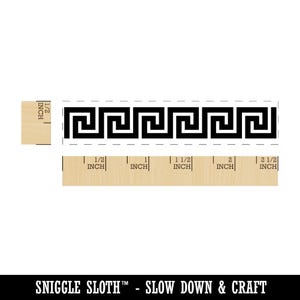 Classic Greek Key Meander Border Pattern Rectangle Rubber Stamp for ...