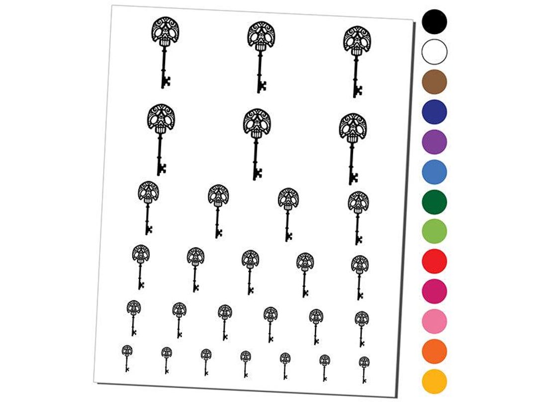 Skeleton Bone Master Key Passkey Warded Lock Temporary Tattoo Water ...