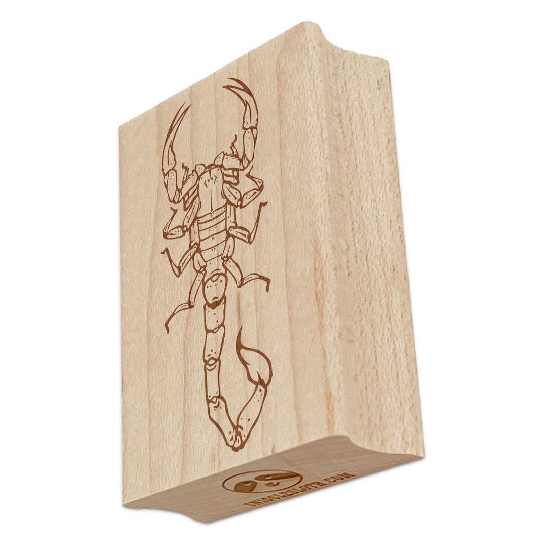 Venomous Realistic Scorpion Rectangle Rubber Stamp for Stamping ...