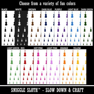 Violin Music Instrument Silhouette Temporary Tattoo Water Resistant ...