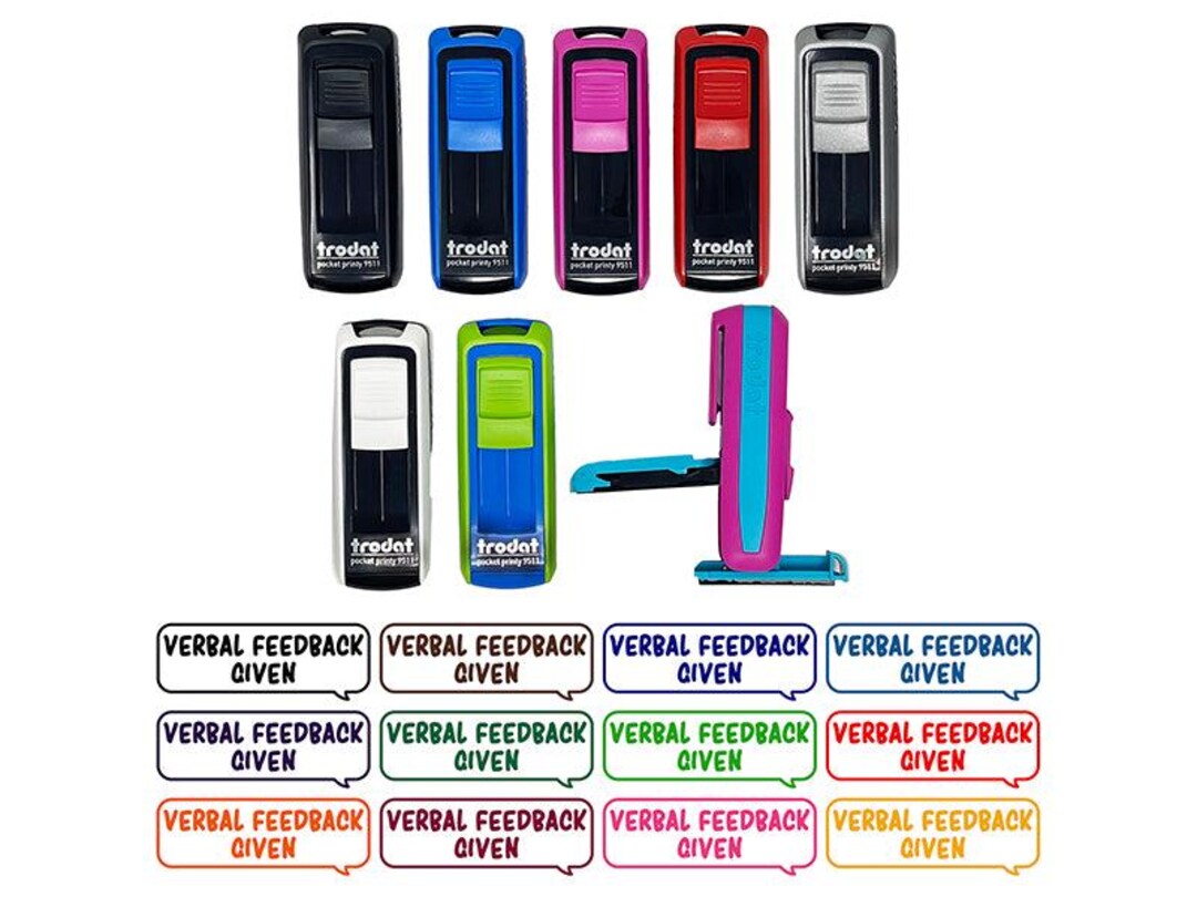 Verbal Feedback Given Speech Bubble Teacher Student School Self-inking ...