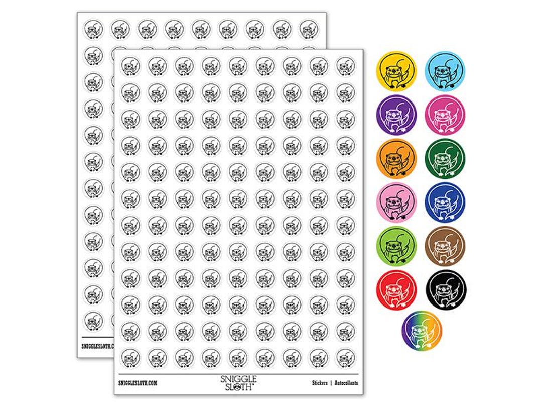 Mischievous River Otter 200+ 0.50 Inch Round Stickers - Etsy