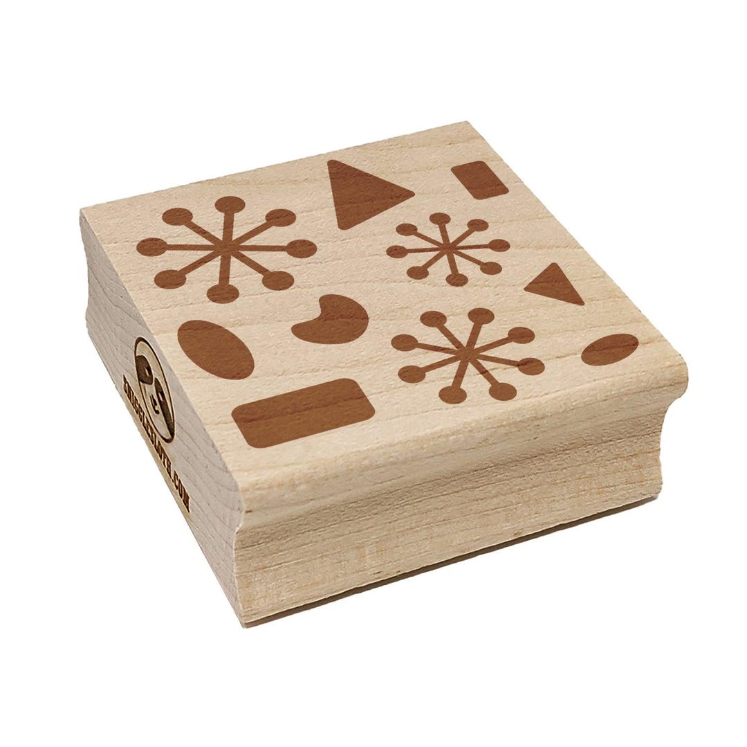 Midcentury Shapes Square Rubber Stamp for Stamping Crafting - Etsy