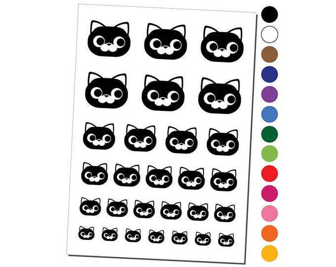 Cat Eye Temporary Tattoo Sticker set of 2 - Etsy