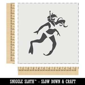 Swimmer Diver Snorkeling Woman Swimsuit Wall Cookie DIY Craft Reusable ...
