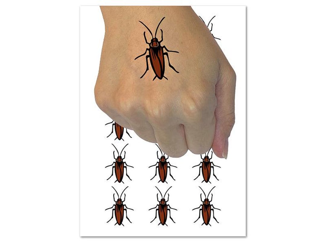 Cockroach Bug Insect Vermin Temporary Tattoo Water Resistant Fake Body ...
