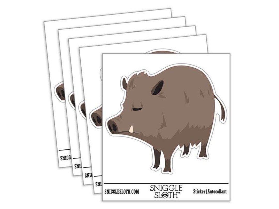 Wild Boar Hog Hairy Pig Waterproof Vinyl Phone Tablet Laptop Water ...