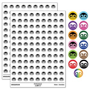 Charming Kawaii Chibi Penguin Face Blushing Cheeks 200 0.50 Round ...