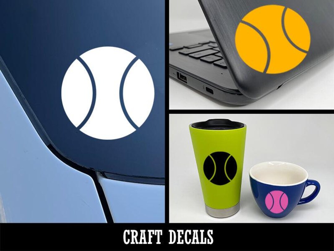 Tennis Ball Craft Vinyl Indoor Outdoor Decal Sticker for DIY Projects ...