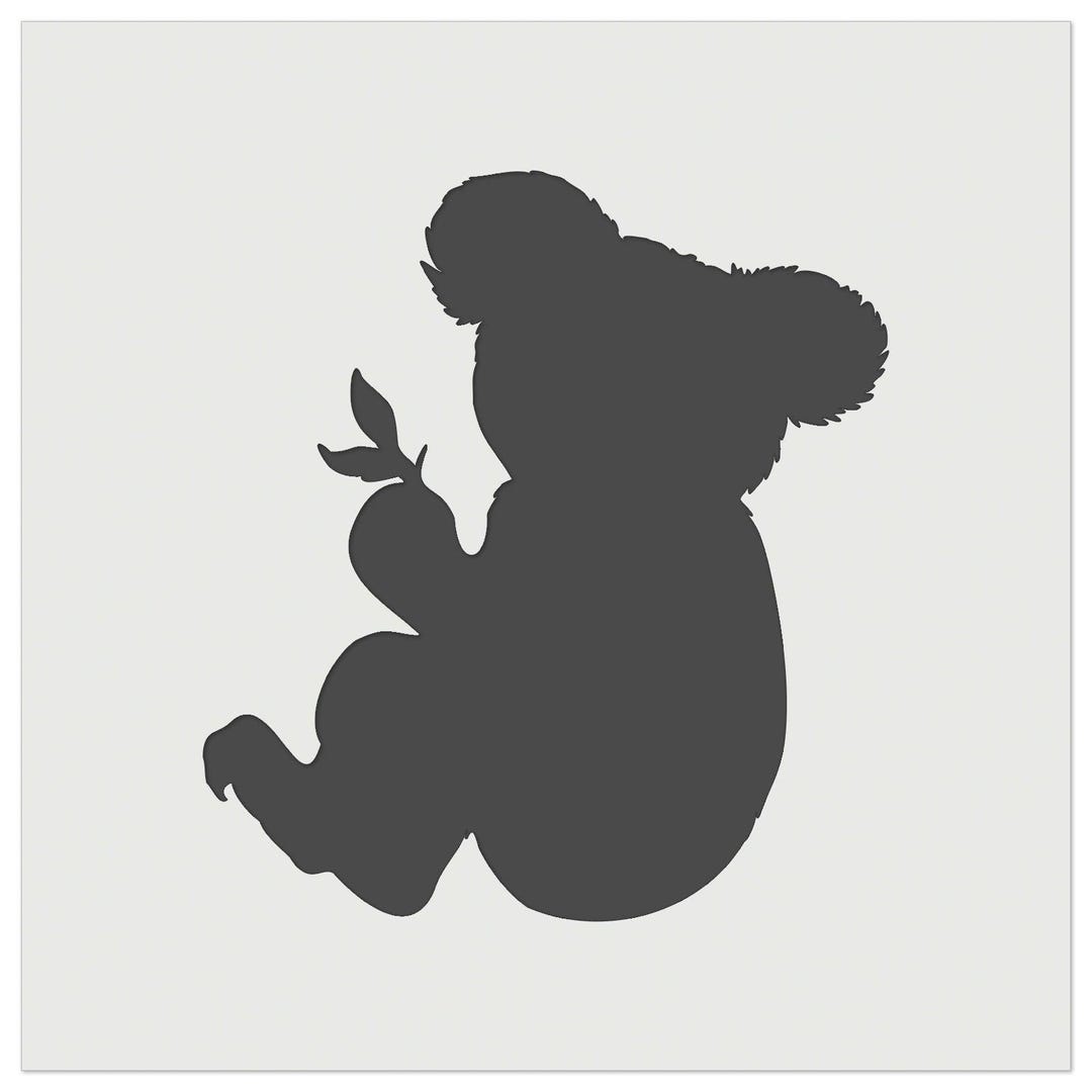 Koala With Leaves Solid Wall Cookie DIY Craft Reusable Stencil - Etsy