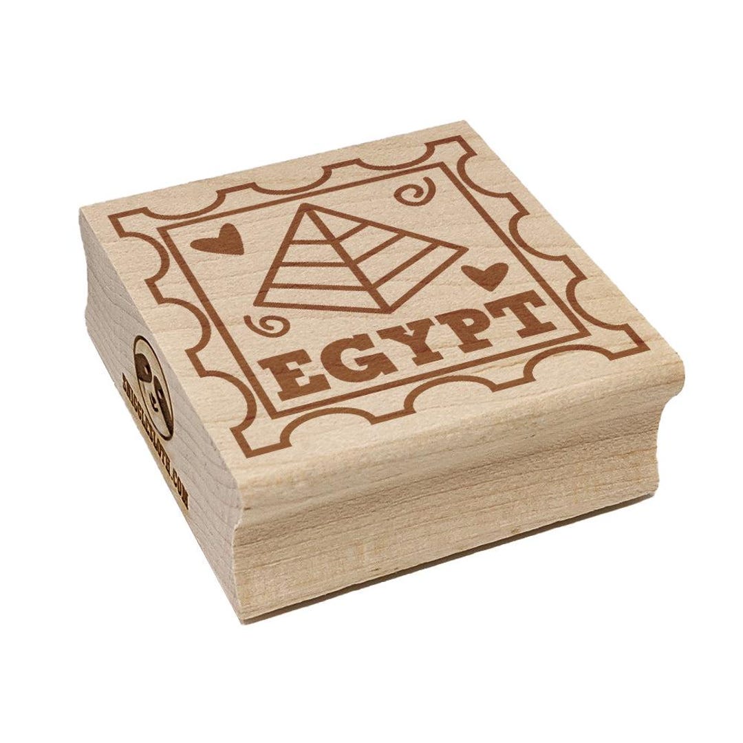 Egypt Pyramid Passport Travel Square Rubber Stamp for Stamping Crafting ...