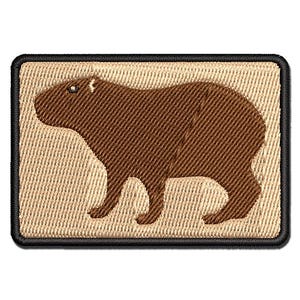 Capybara Standing Silhouette Multi-color Embroidered Iron-on or Hook & Loop Patch Applique - Etsy