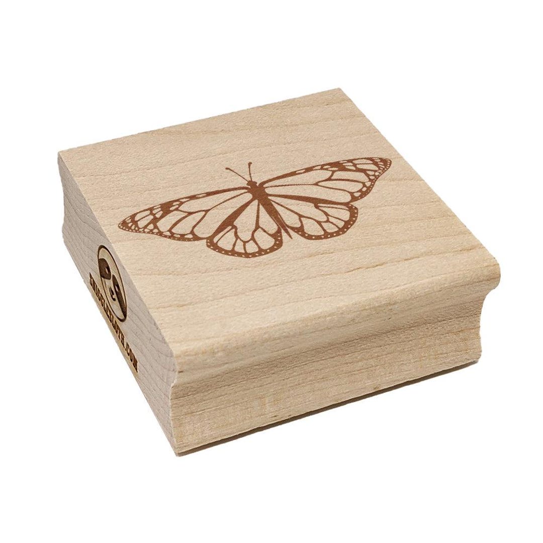 Monarch Butterfly Square Rubber Stamp for Stamping Crafting - Etsy