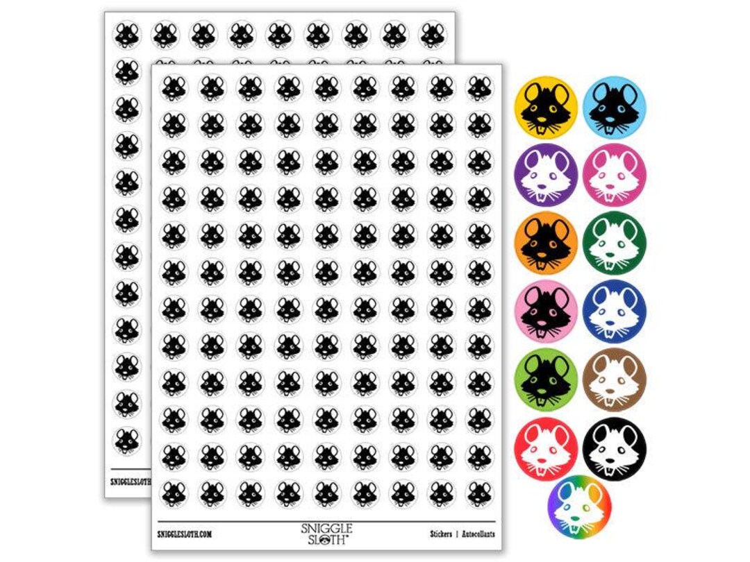 Ugly Rat Head Vermin Pest Cartoon Round Sticker Pack - Etsy