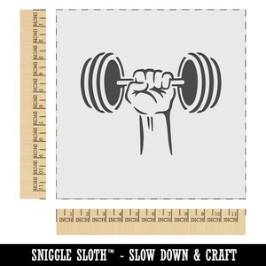 Hand Lifting Dumbbell Weightlifting Weights Gym Workout Wall Cookie DIY ...