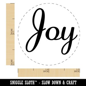 Joy Cursive Text Rubber Stamp for Stamping Crafting Planners - Etsy