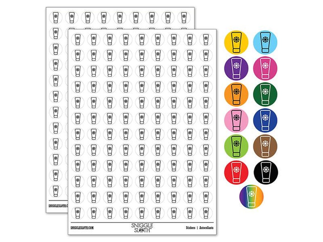 Sunscreen Summer 200+ 0.50" Round Stickers - Etsy