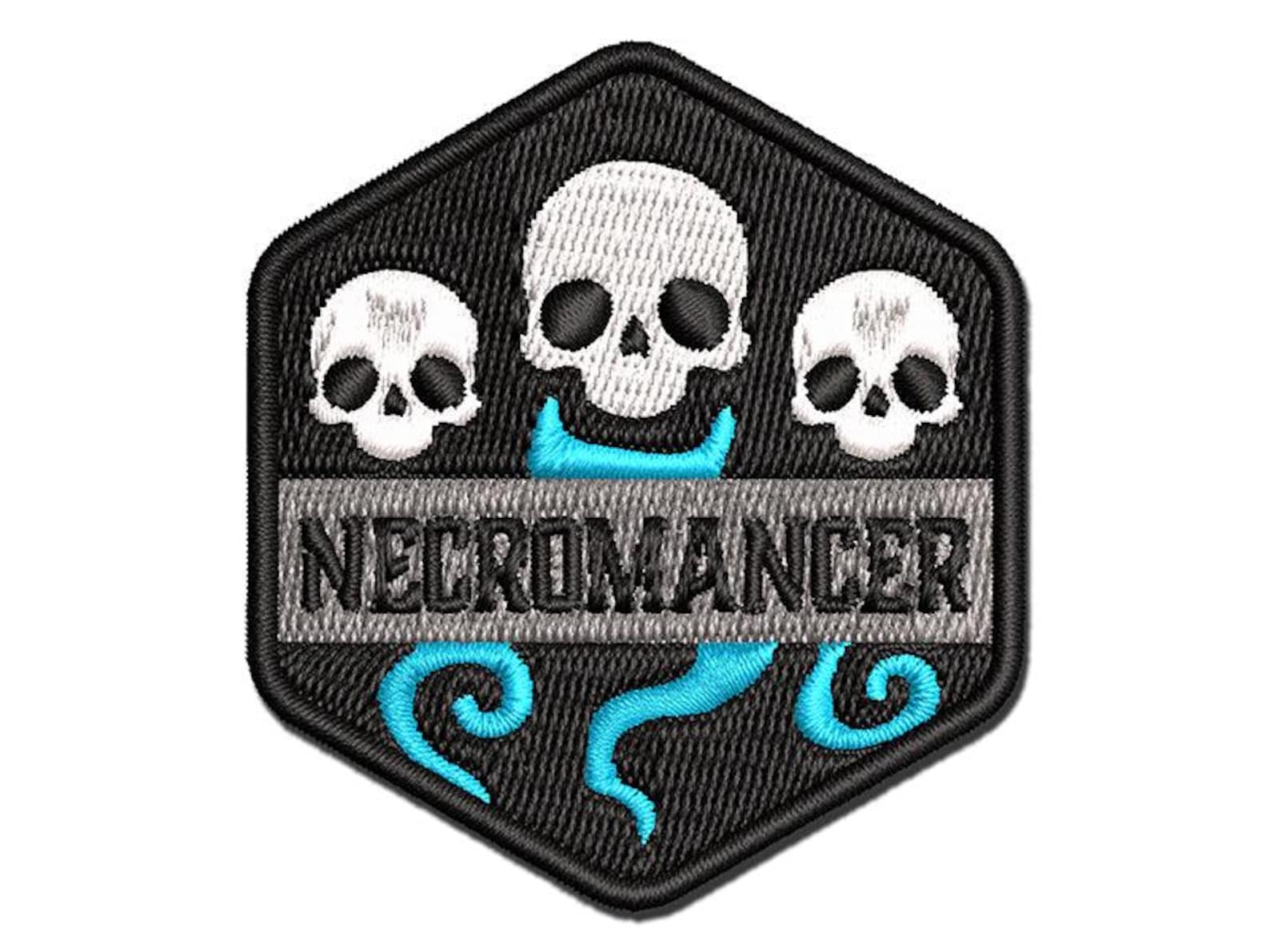 RPG Class Necromancer Games Fantasy Gaming Multi-color Embroidered Iron ...