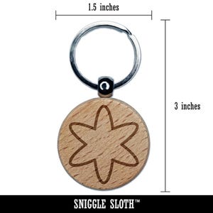 Asterisk Symbol Outline Engraved Wood Round Keychain Tag Charm - Etsy