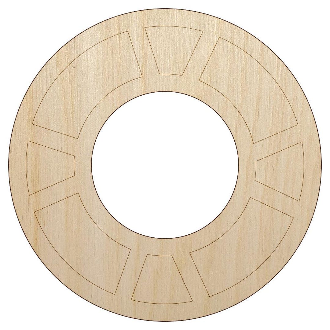 Life Preserver Summer Unfinished Wood Shape Piece Cutout for DIY Craft ...