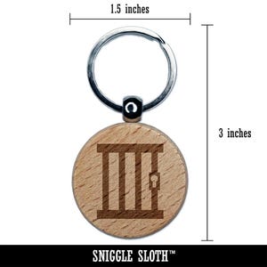 Jail Prison Police Law Enforcement Engraved Wood Round Keychain Tag ...