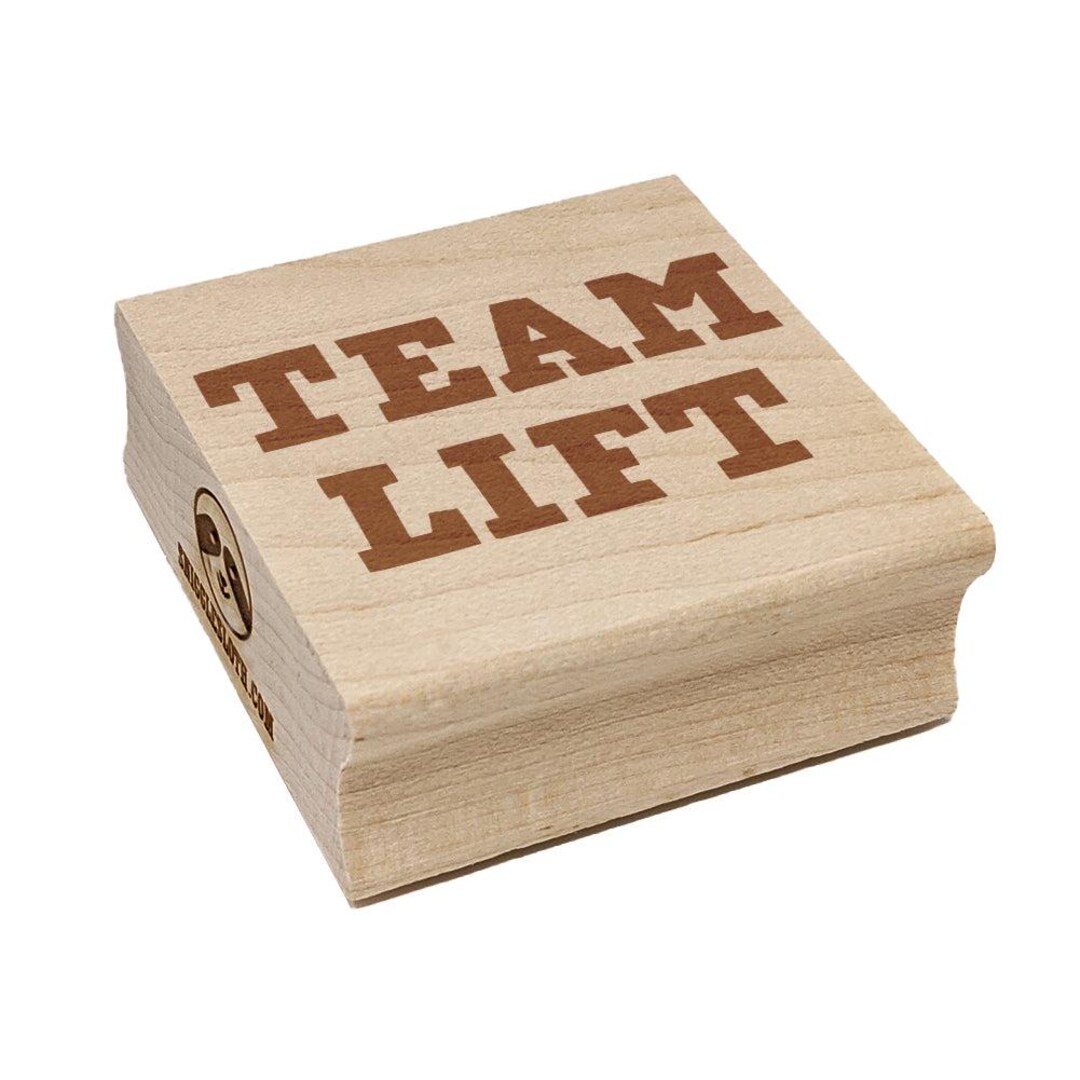 Team Lift Text Square Rubber Stamp for Stamping Crafting - Etsy