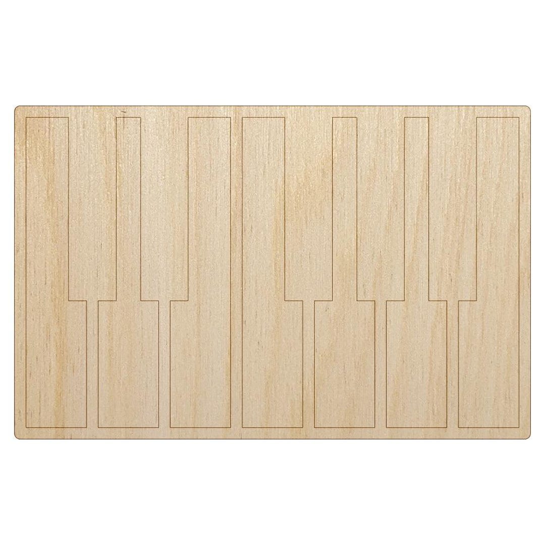 Piano Keys Octave Unfinished Wood Shape Piece Cutout for DIY Craft ...