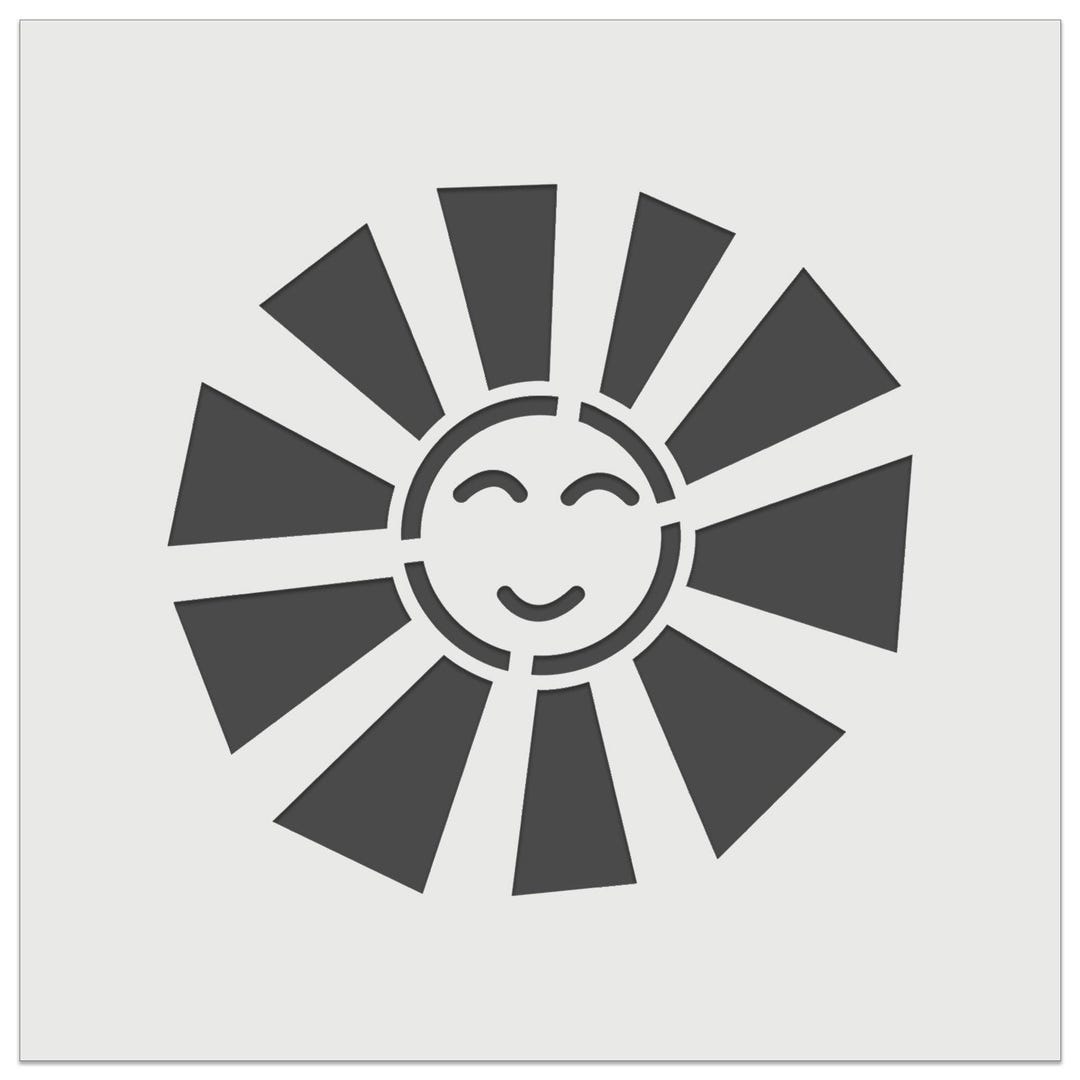 Smiling Sunshine Wall Cookie DIY Craft Reusable Stencil - Etsy