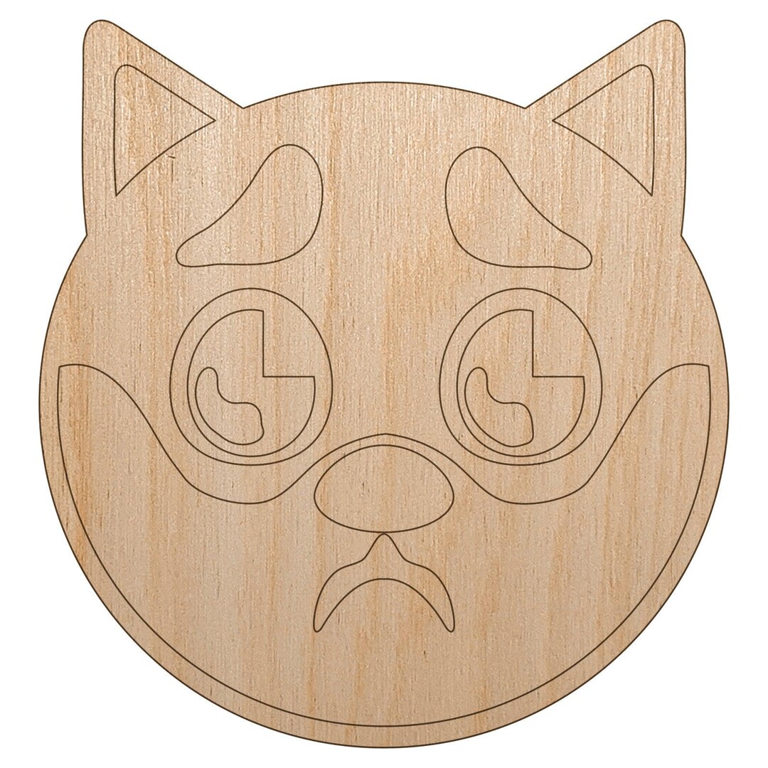 Husky Dog Face Puppy Eyes Unfinished Wood Shape Piece Cutout for DIY ...