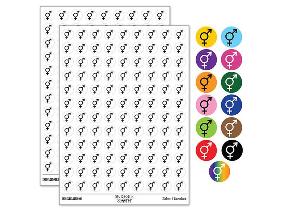 Male and Female Sign Intersex Androgynous Hermaphrodite Gender Symbol ...