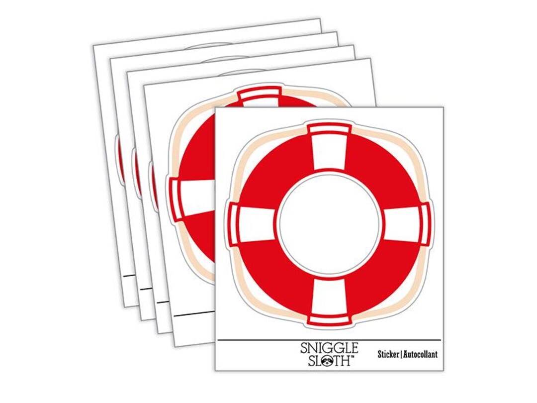 Nautical Lifesaver Buoy Preserver Waterproof Vinyl Phone Tablet Laptop ...